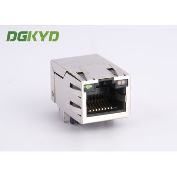 Quality Shielded Gigabit ehternet RJ45 PCB Connector with Transformer RJ45 Network for sale