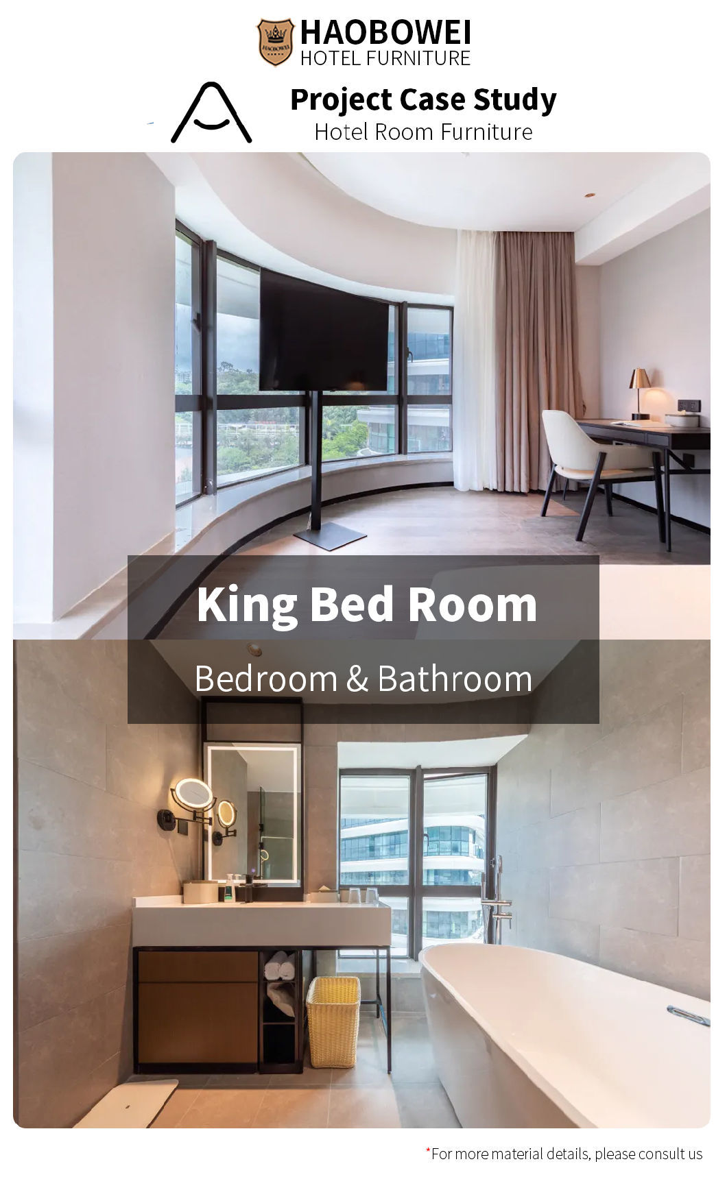 Wholesale Luxury Furniture Standard King Size Double Bedroom Set Three Star Hotel
