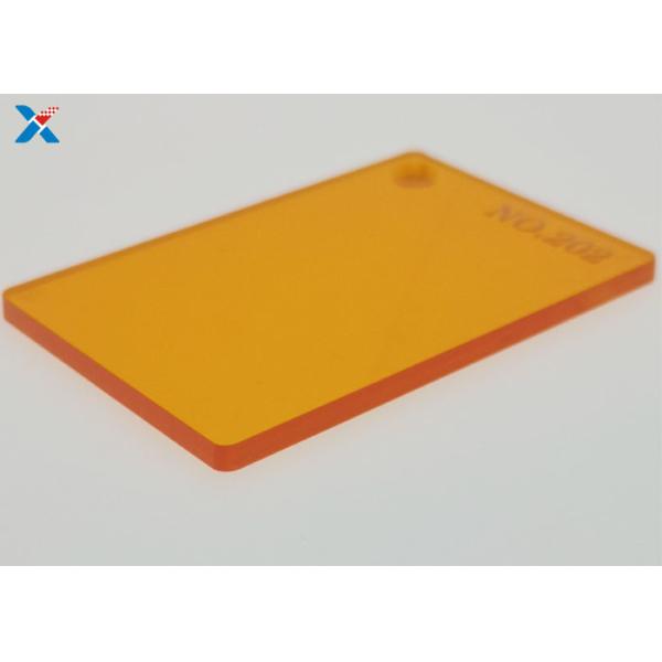 Quality 3mm Fluorescent Orange Acrylic Sheet Colored Large Cast PMMA Panels for sale