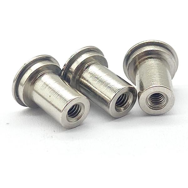 Quality High Precision Hollow CNC Turning Parts Flat Head Rivet Nut Anodized Surface for sale