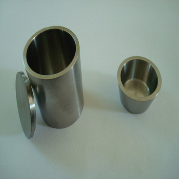 Quality High Density 10.2g/cm3 Fabricated Molybdenum Crucible With Caps for sale