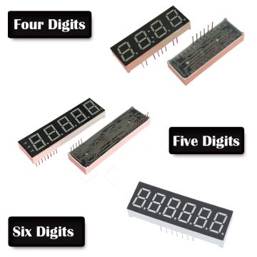 Quality RGB 0.28in Common Anode Numeric LED Display 6 Digits 10mm Pixels for sale