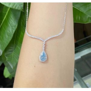 Quality 1.75ct Cvd Lab Grown Diamond Necklace 10 Mohs for sale