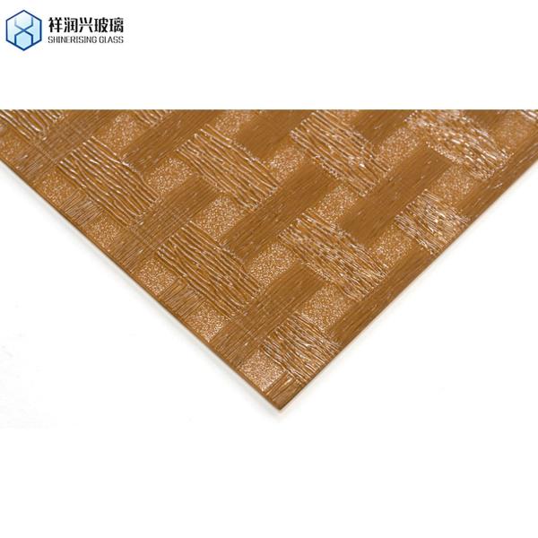 Quality Solid Color Brown Patterned Glass Shinerising 3mm 5mm 1830*2440 Flat Belgian for sale