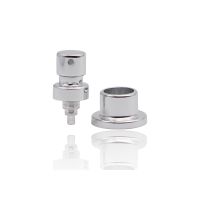 Quality 13mm 15mm Cosmetic Crimp Perfume Bottle Spray Pump Shiny Silver With Step Collar for sale