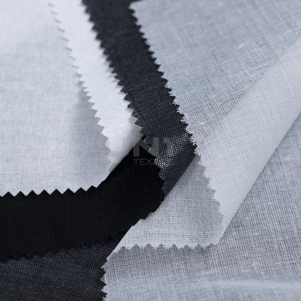 Quality 70 gsm Plain Weave Shirt Interlining with PA Adhesive for Collar and Cuff for sale