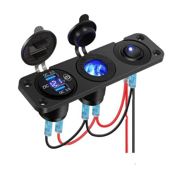 Quality Innovative 36W QC3.0 Dual USB Car Charger Voltage 12-24V Switch Design for sale