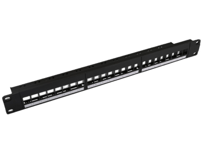 Quality 1RU Network Patch Panel C5e Blank Frame 24 Port Patch Panel Unloaded for sale