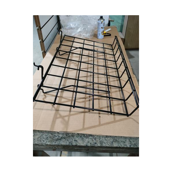 Quality SHELF WITH FRONT LIP -BLACK - GRID / SW for sale