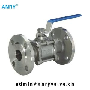 Quality Normal Temperature 3pc SS Ball Valve 2 Inch PTFE Viton Seat Flanged RF Ball for sale