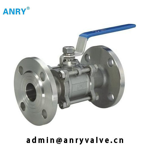 Quality Normal Temperature 3pc SS Ball Valve  2 Inch PTFE Viton Seat Flanged RF Ball Valve for sale