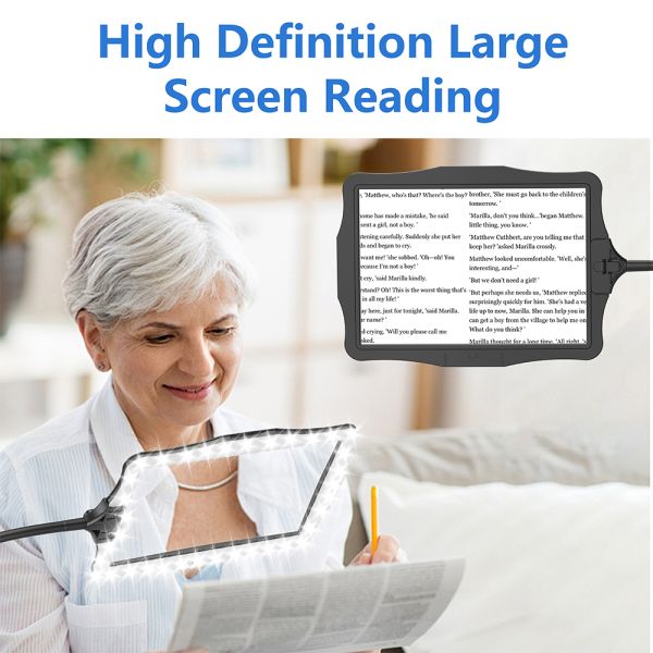 Quality Adjustable Height LED Magnifier with PMMA Lens for Floor-mounted Reading Tasks for sale