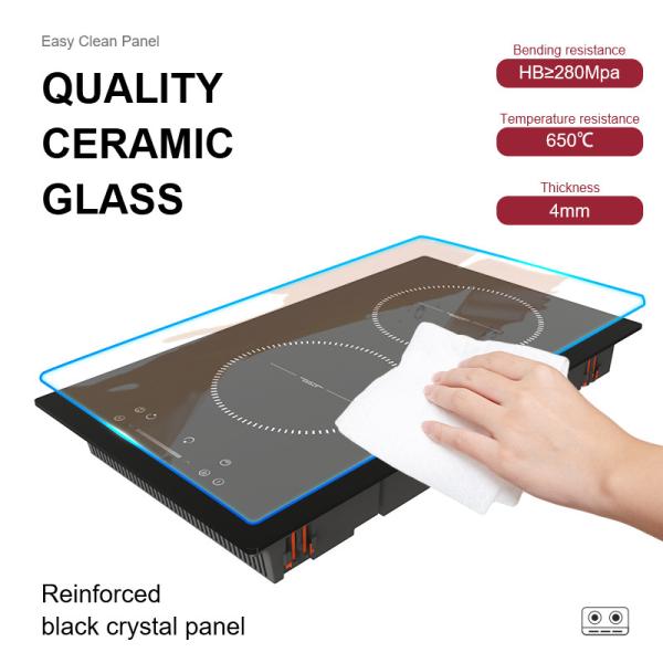 Quality Waterproof Two Burner Induction Stove Top Cooktop 5500W Touch Control for sale