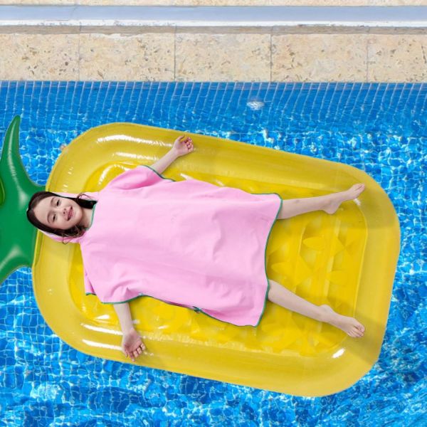 Quality Customized Sand Free Microfiber Poncho Towel Hooded Changing Towel Robe for sale