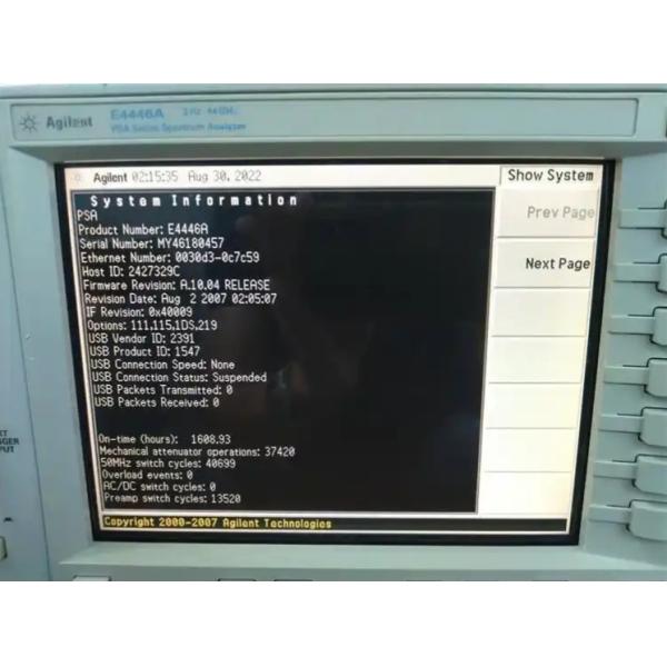 Quality Agilent E4446A 44 GHz Wideband Spectrum Analyzer / Spectrum Analyser for sale