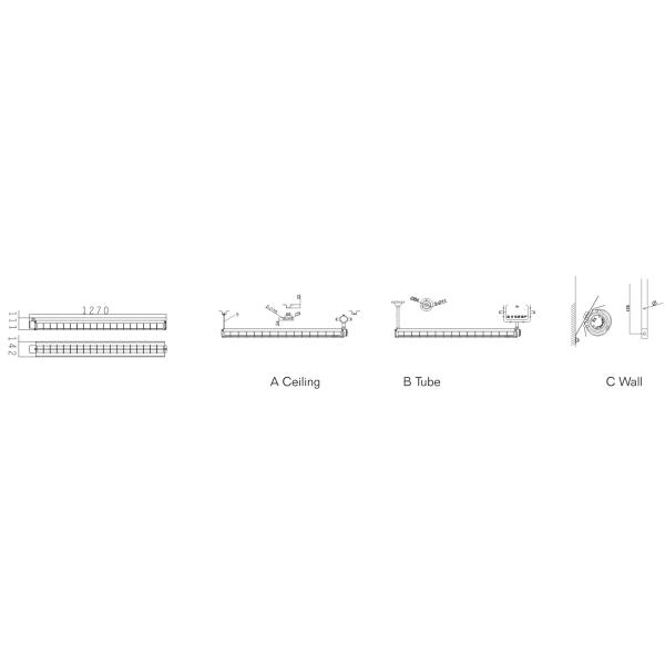 Quality NEW-FBY0061-18W Explosion Proof LED Light Fixture Long Pipe Tube Light Fitting for sale