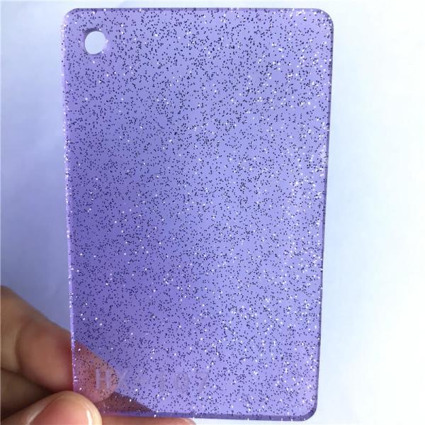 Quality Purple 4x8 Glitter Acrylic Sheets SGS Transparent Plastic Board for sale