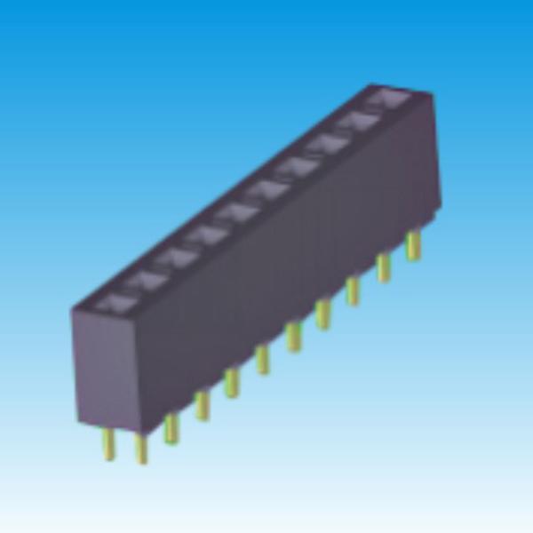 Quality 3.96 Mm Pitch Female Header Connector , Tin Straight Single Pin Header for sale