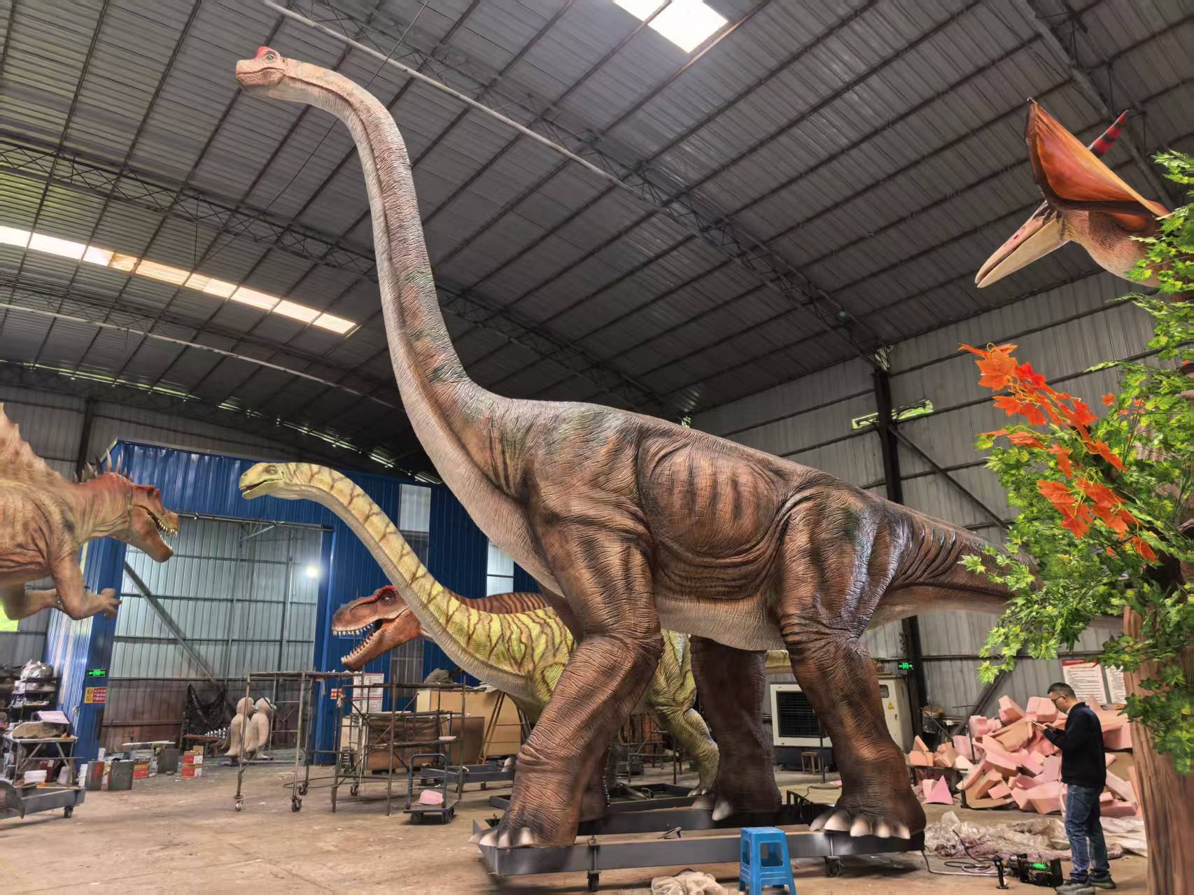 Quality Realistic High-quality Jurassic Animatronic Dinosaur Brachiosaurus 15m Model for sale