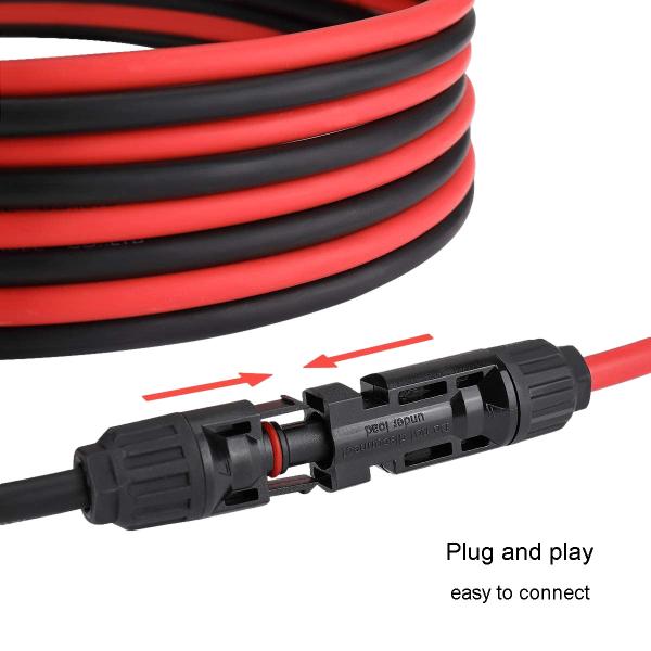 Quality Red Black Dc Solar Pv Cable 4MM 1500V Inverter Battery for sale