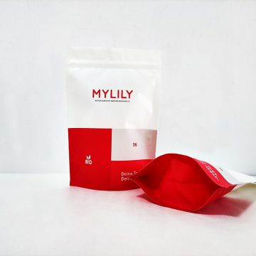 Quality White Matte / Glossy ziplockk Biodegradable Stand Up Pouches Food Packing for sale