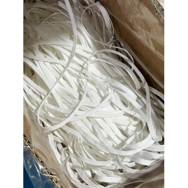 Quality 6.5mm Polyester Spandex Flat Ear Loop For N95 Face Mask White for sale