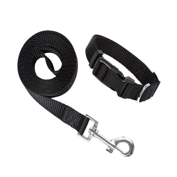 Quality Woven Logo Harness Leash Set Nylon Soft Pet Dog Collar Multiple Colour for sale