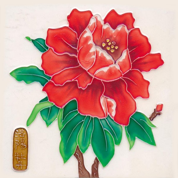 Quality Wholesale Flower Pattern Hand Painted Ceramic Tabletop Art Piece Tiles. for sale