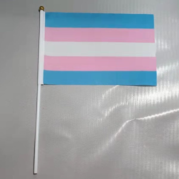 Quality High Quality 100D Polyester Handheld LGBT Flags Custom Rainbow Flags for sale