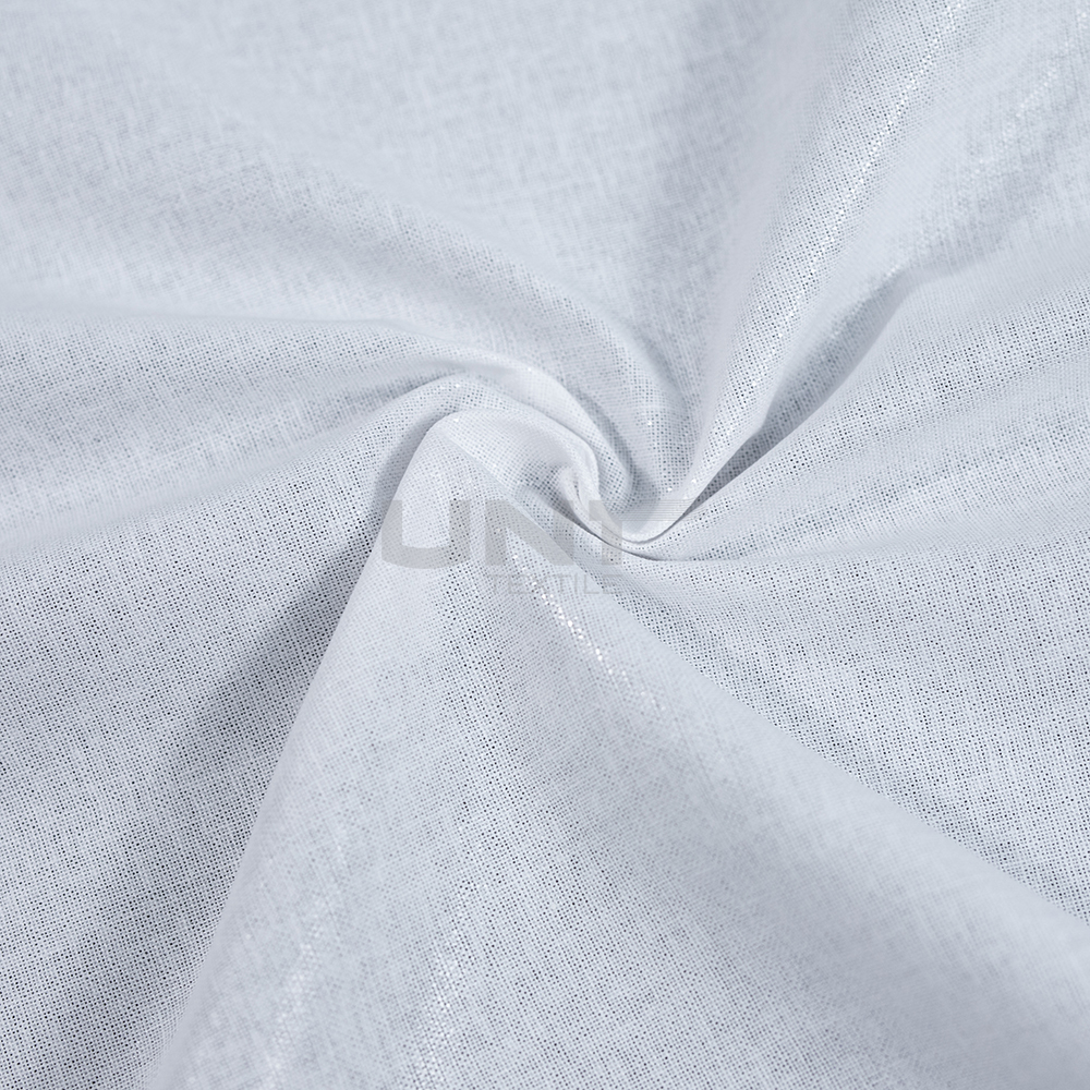 Quality 185 GSM 150 cm Width Plain Weave 100% Polyester Shirt Interlining Fabric with for sale