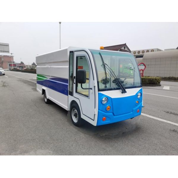 Quality Four Wheel Closed Barge Truck Garbage Transport Truck Sanitation Truck New Energy Electric for sale