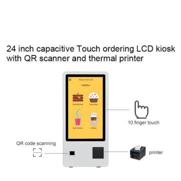 Quality JCVISION 24inch Self Service Payment Kiosk Touch Screen Visual Angle 178°/178° for sale