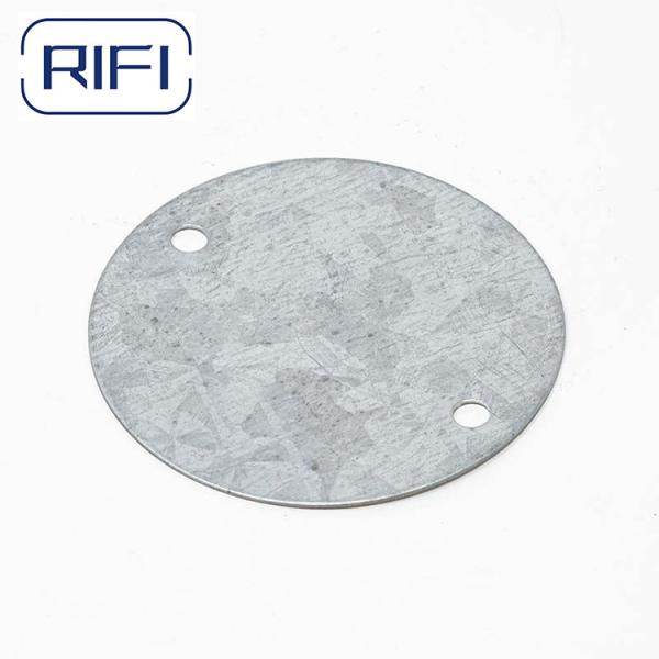 Quality Galvanized Finish Round Metal Electrical Box Cover For BS4568 Junction Boxes for sale