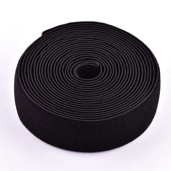 Quality 20MM-300MM Black and White Elastic Loop Hook and Loop Fastener in 100% Nylon for sale