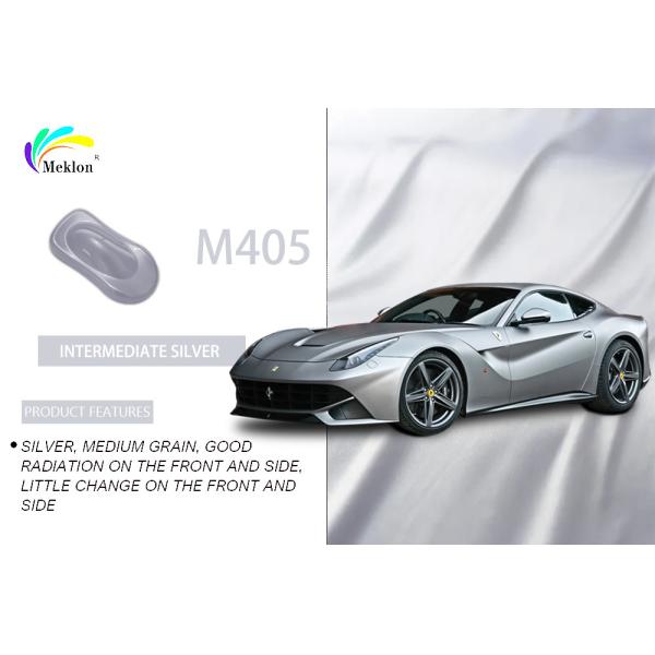 Quality Durable Pearl Metallic Silver Car Paint Weatherproof Harmless for sale