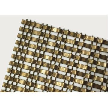 Quality 13ft Woven Painted Bronze Wire Mesh For Building Facade for sale