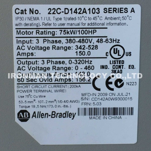 Quality 22C-D142A103 /A Allen Bradley  PowerFlex for sale