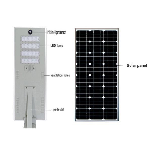 Quality 120W Smart Integrated Solar LED Street Light High Luminous Efficiency for sale
