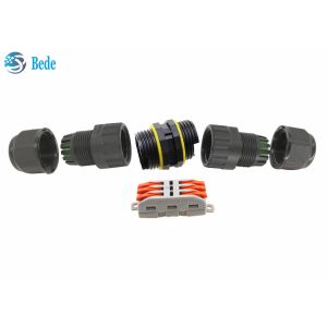 Quality 2 3 Pins 2 Channel 250V 24A Waterproof Cable Connectors M25 Quick Wiring for sale