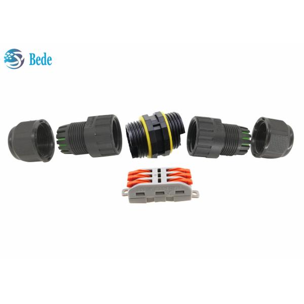 Quality 2 3 Pins 2 Channel 250V 24A Waterproof Cable Connectors M25 Quick Wiring Screwless for sale