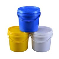 Quality CMYK Waterproof Custom 30 Litre Plastic Bucket With Lid For Indoor And Outdoor for sale