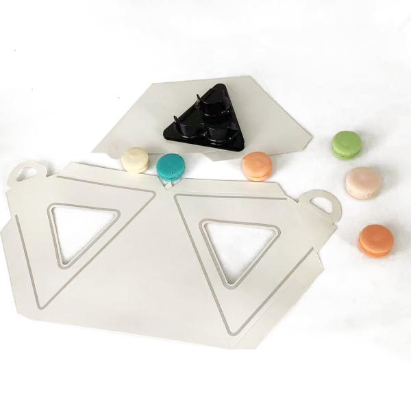 Quality Paper Macaron Packaging Tower Hold 9 Pcs 2 Tiers Macaron Tower for sale