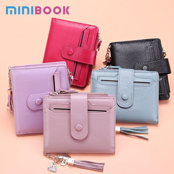 Quality PU Leather Lady Purse ID Window Card Sleeve Wallet Bifold Short Wallet with Custom Logo for sale