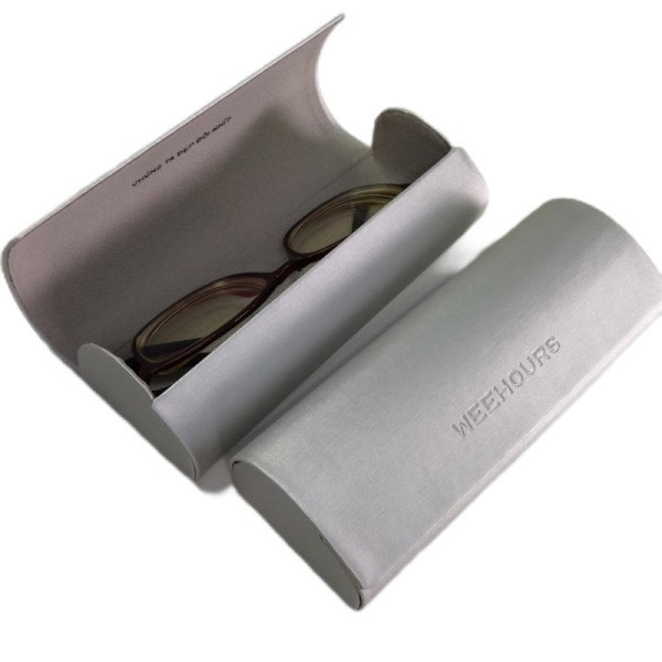 Quality Velvet PU Leather Eyeglass Case Custom Logo Printing Eyeware Sunlass for sale