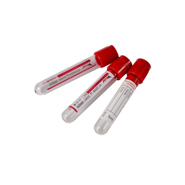 Quality Red Serum Clot Activator Tubes 3ml 4ml 5ml Plain Tube Clot Activator for sale