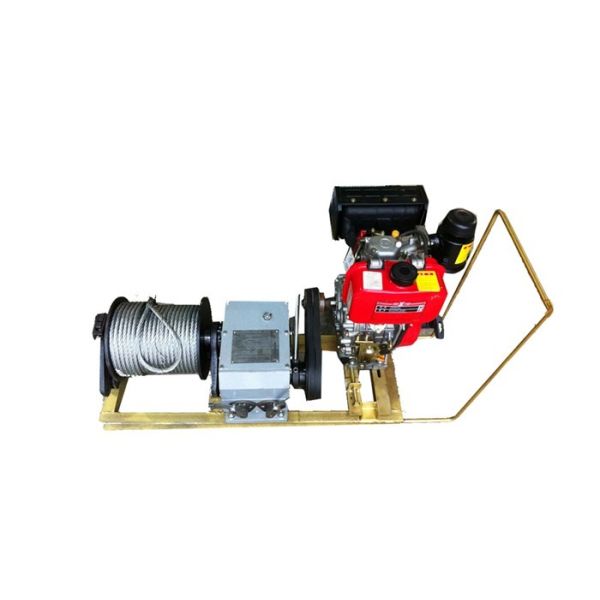 Quality High Efficiency 3 Ton Faster Air Cooling Gasoline Engine Powered Winch , Heavy Duty Winch for sale