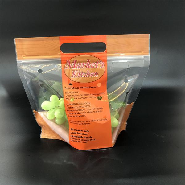 Quality 200gm / 500gm Storage Plastic Vegetable Packaging Bag Moisture Proof for sale