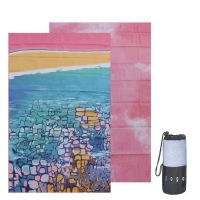 Quality Xlarge Sand Free Packable Surf Microfiber Beach Towel With Mesh Bag for sale