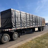 Quality 20'X27' PVC Tarpaulin Fabric Ultra Light 14oz Vinyl Flatbed Cargo Tarp for sale
