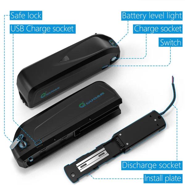 Quality Rechargeable Lithium Bike Battery Pack 36V 10Ah 15Ah Replacements for sale